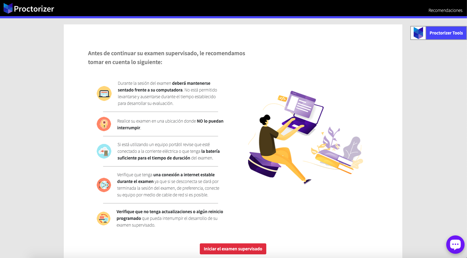 Soporte Estudiantes - Proctorizer